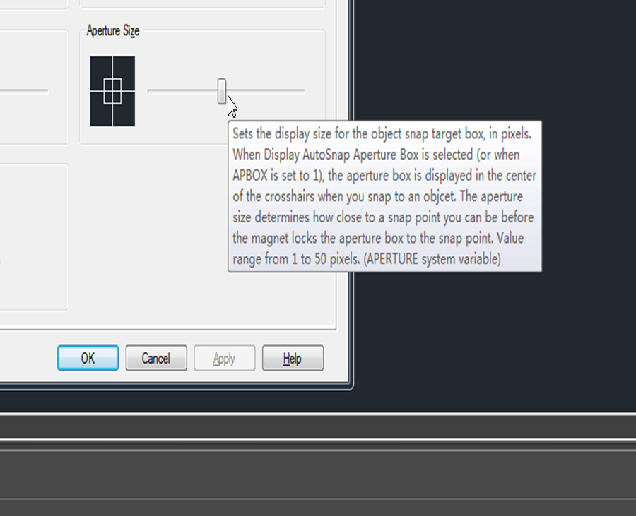 How to change the Object Snap Sensitivity